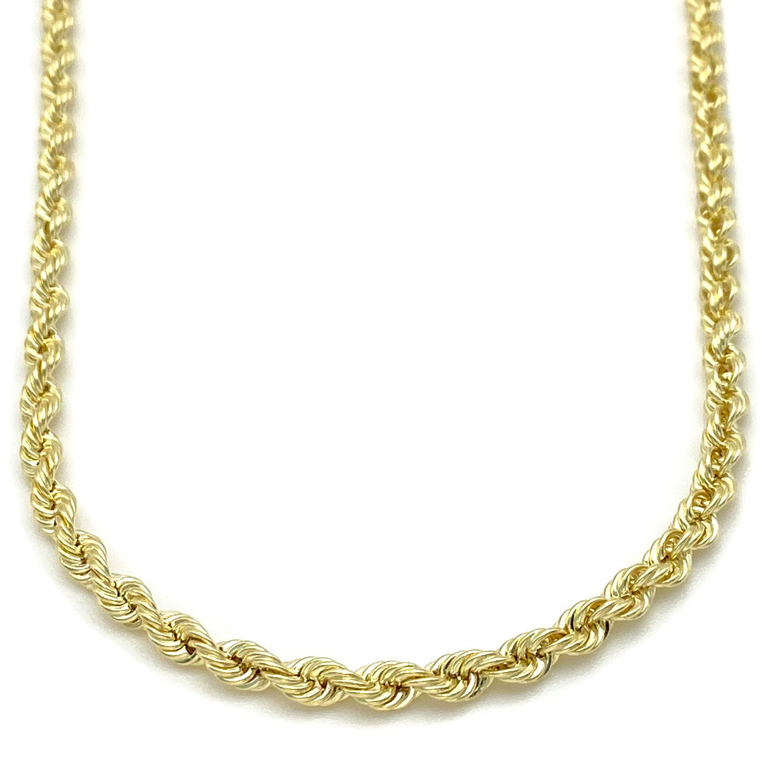 10k Hollow Rope Chain 3mm – Yellow Brick Empire